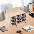 3 Tiers 9-Slot Cell Phones Storage Cabinet Durable Cell Phone Storage ...