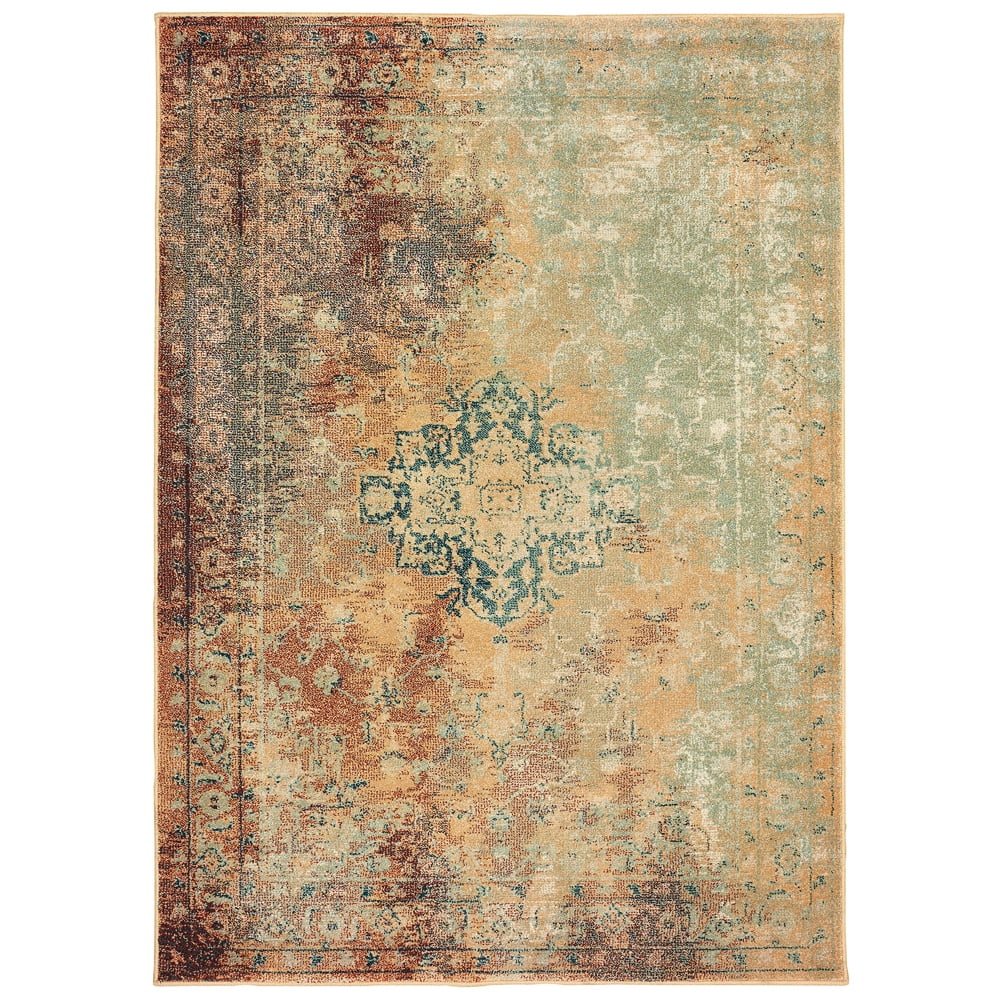 Sphinx Dawson Area Rug 8324A Rust Faded Vintage 7' 10" x 10' 10 ...