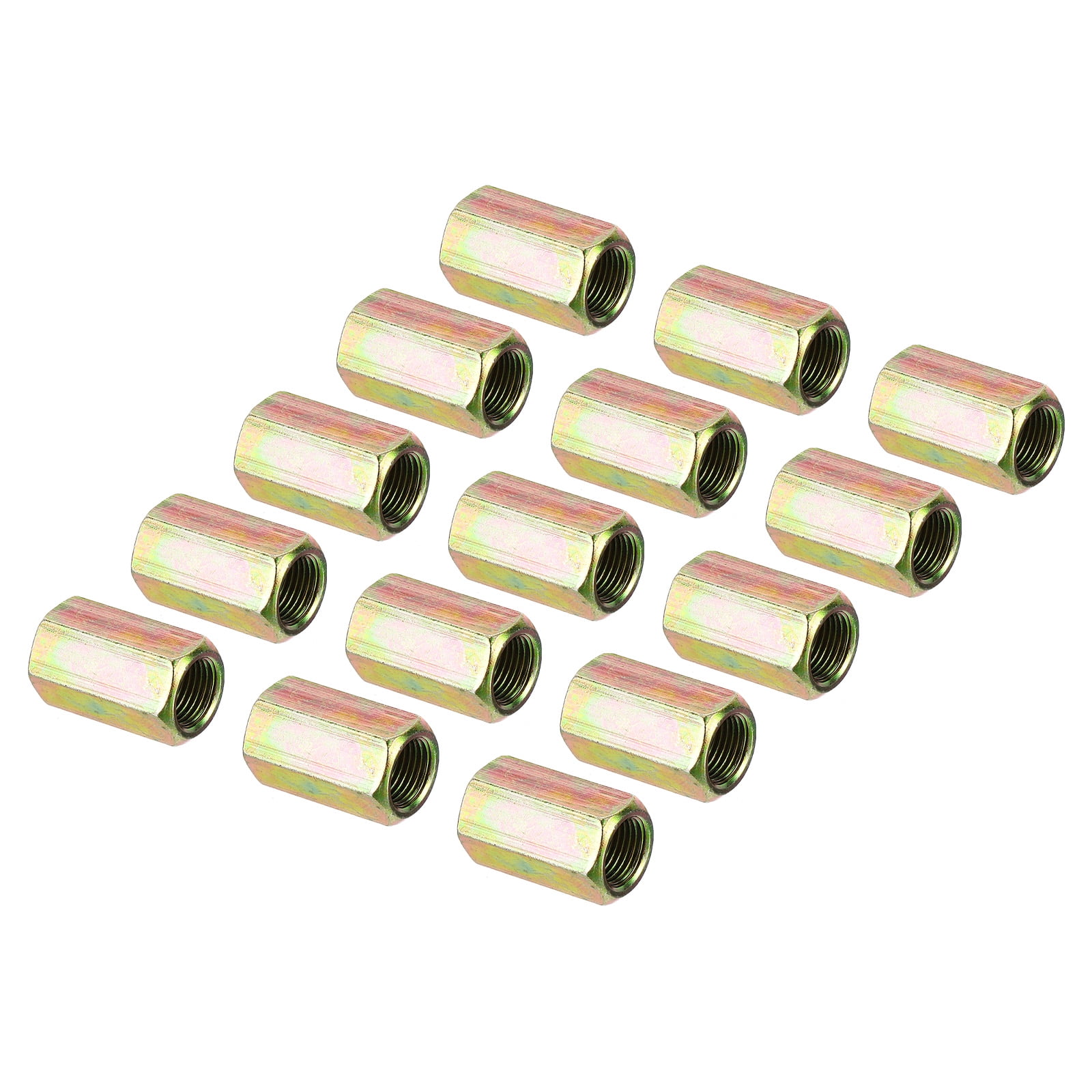 Uxcell 1/8IP Hex Coupling Nut Female Thread Connector 25mm Hexagonal ...