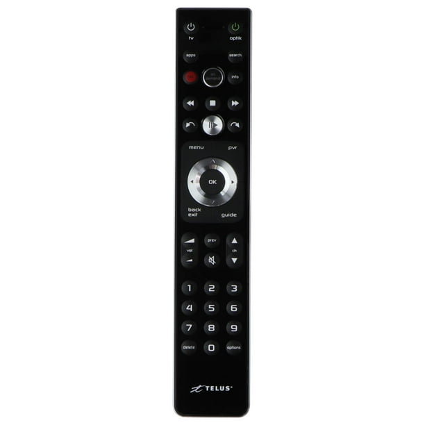 Replacement TELUS Optik TV Slimline Remote Control - Black (2774) (Used ...