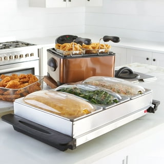 HomeCraft BSC15 3-Station 1.5-Quart Buffet Server & Warming Tray ...