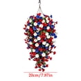 Cadancy Patriotic Artificial Hanging Flower Planter with Chain Hook 4th ...