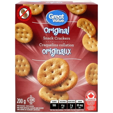 Great Value Original Snack Crackers, 200 g - Walmart.ca