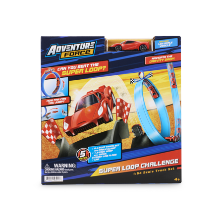 Adventure Force Race Track Set with Motorized NASCAR Cars, Crash Zone ...