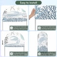 Blue Beige Crab Coastal Arch Backdrop Cover 4x1.65 Ft, Spandex Wedding ...