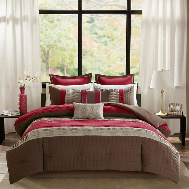 Home Essence Hayden 8 Piece Quilted Comforter Bedding Set - Walmart.com