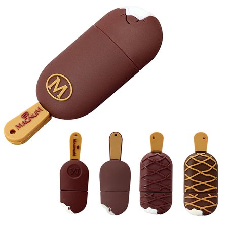 Lanyard Chocolate Ice Cream USB Creative Silicone Flash Drive U Disk ...