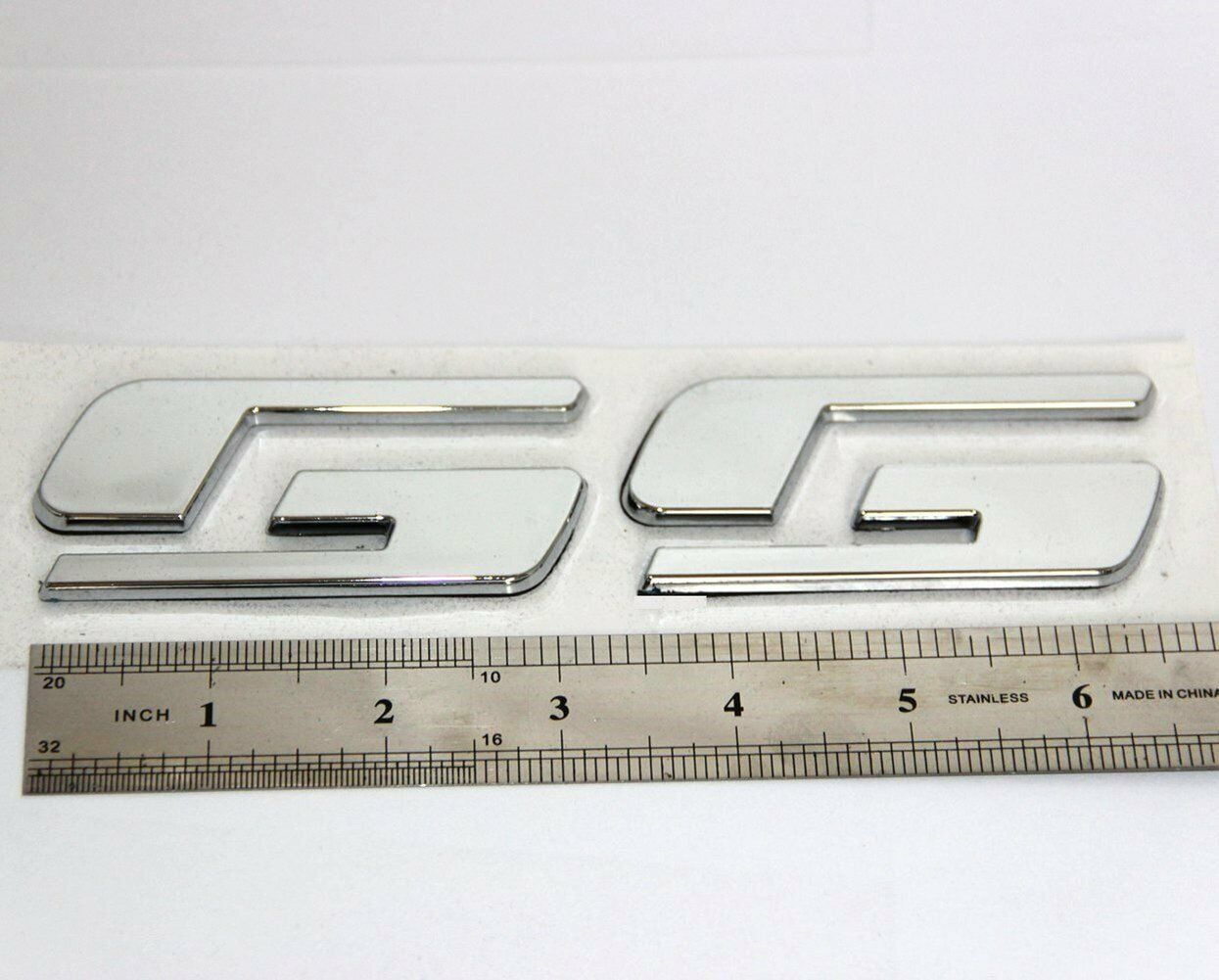 THREE= Chrome SS Emblems for Chevy Silverado GMC Sierra 7"x1.6" BIG ...