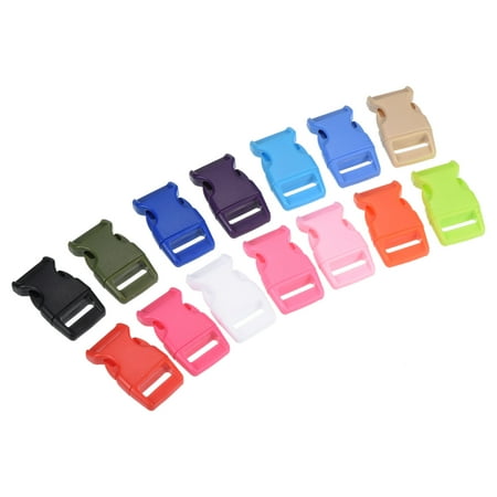 Uxcell Plastic Buckles 28 Pack Quick Side Release Clips Multicolored ...
