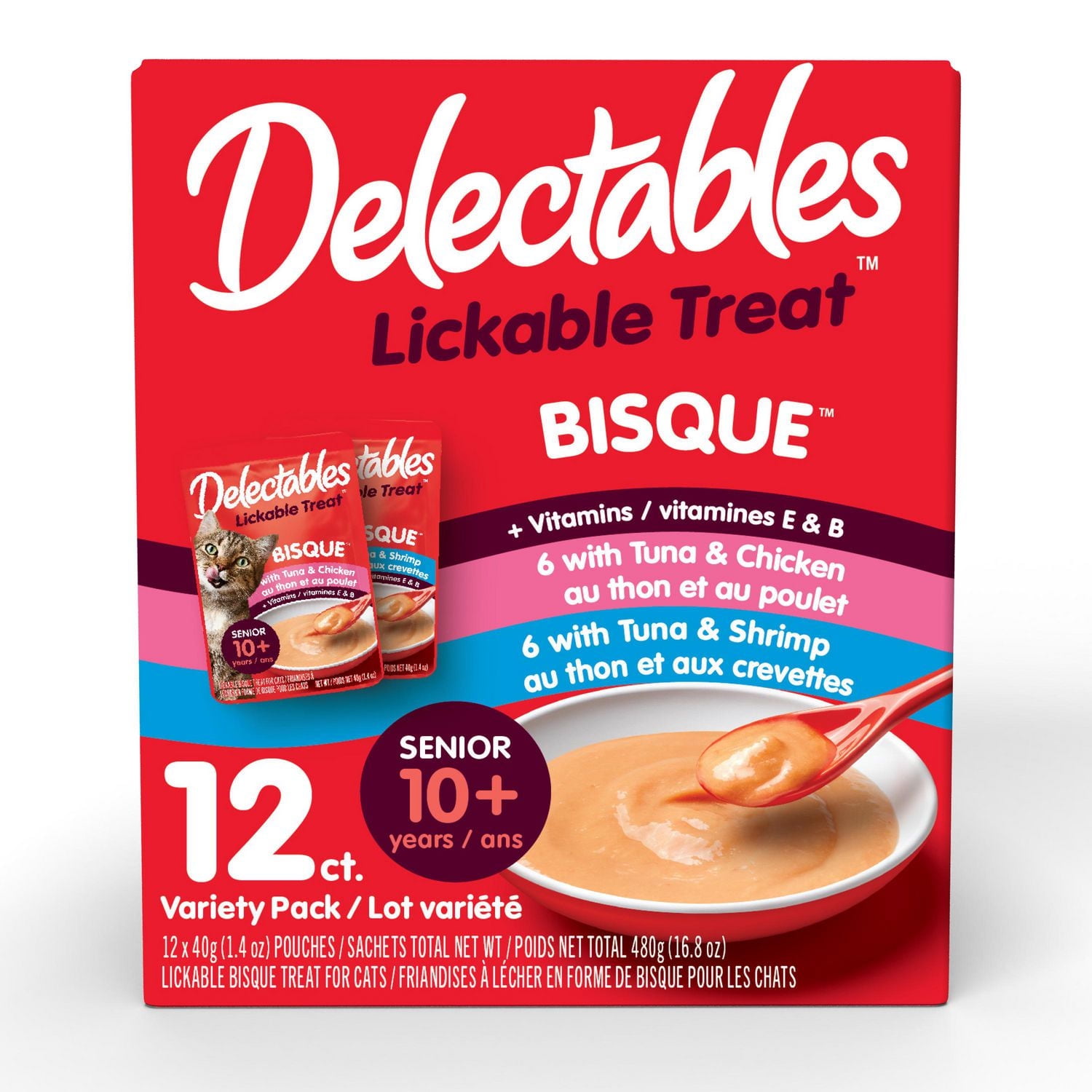 Click here for Delectables Brand Lickable Treats Senior Bisque 12... prices