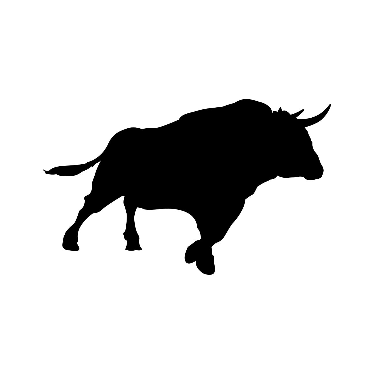 Bull Sticker Decal Die Cut - Self Adhesive Vinyl - Weatherproof - Made ...