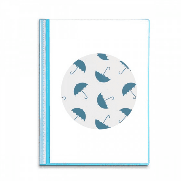 Blue Umbrella Weather Rain Cloud Book Sheet Protectors Portfolio Binder ...