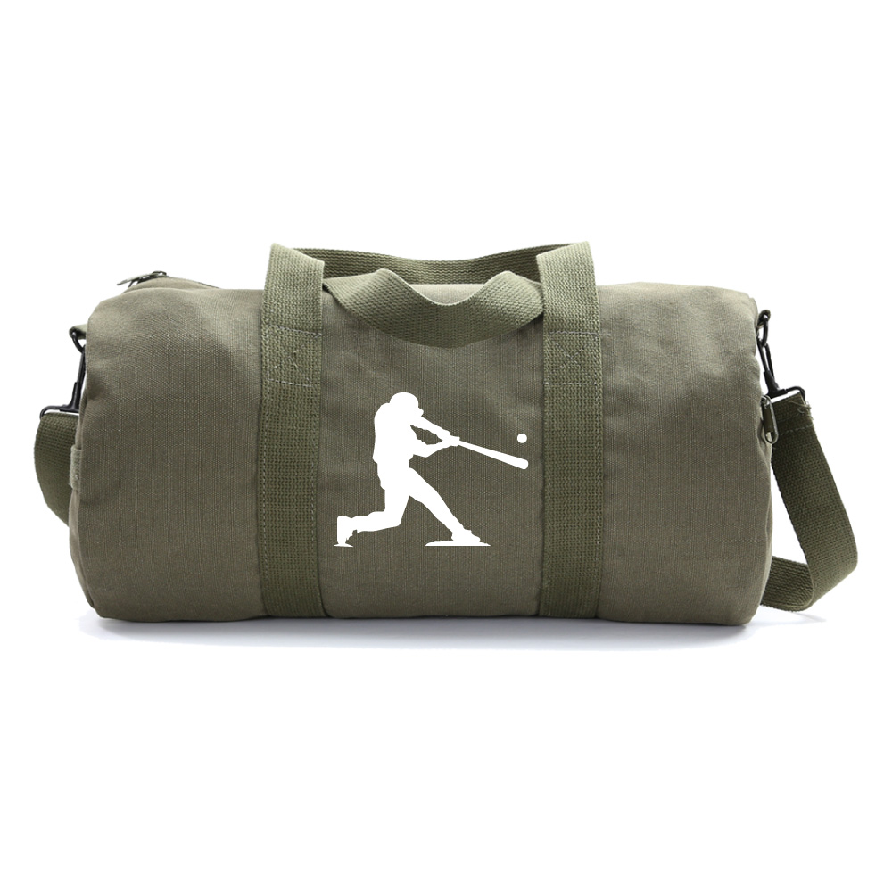 Baseball Player Army Heavyweight Canvas Duffel Bag in Olive - Walmart.com
