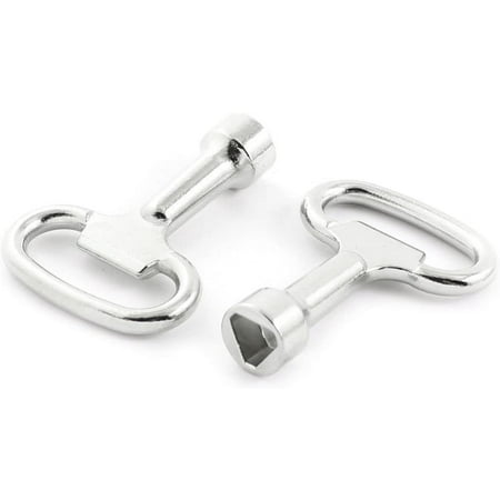 YDJKET Metal Triangular Wrench Meter Box Key Silver Socket Triangle ...