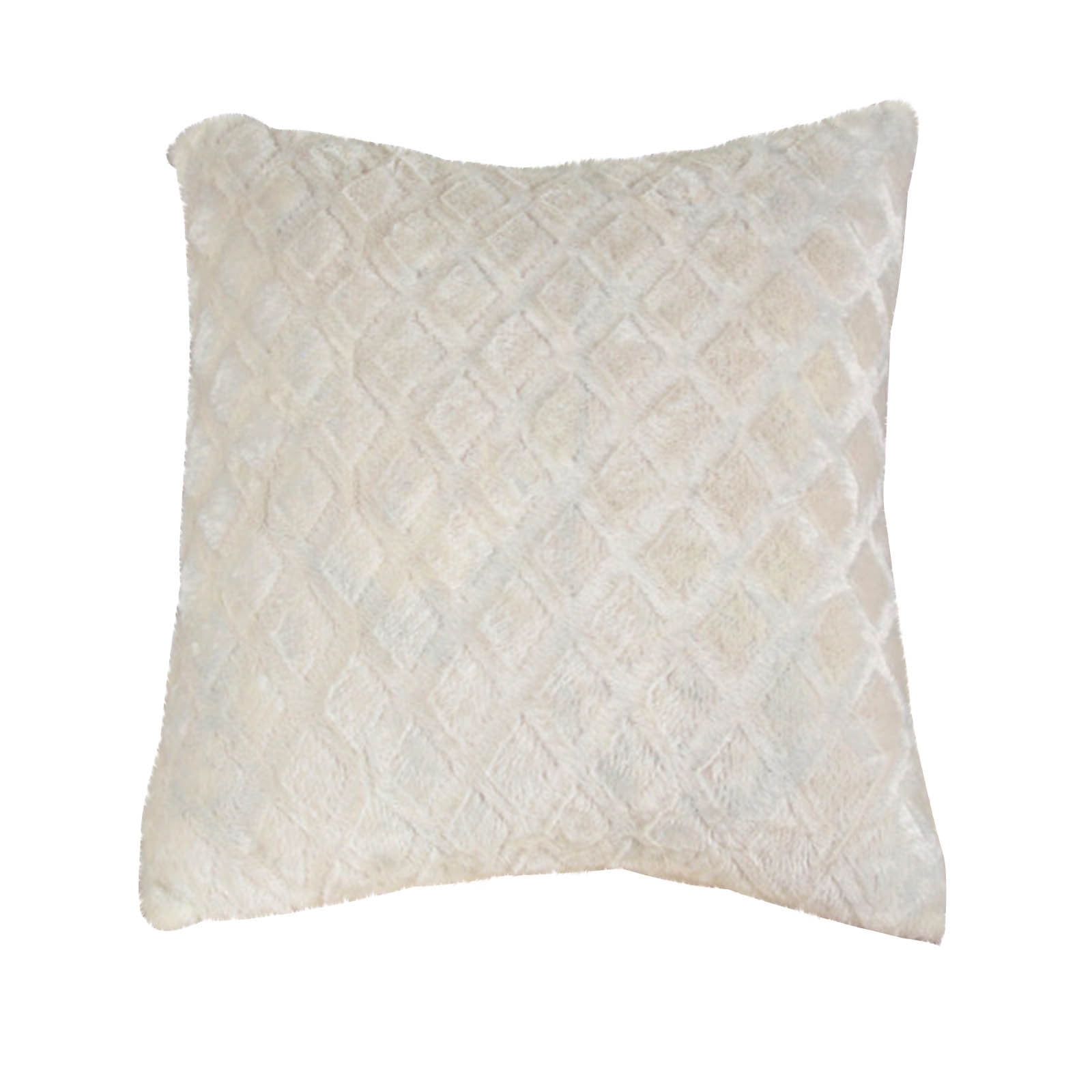 VerPetridure Embossed Diamond Check Plush Pillow Cover Short Plush ...
