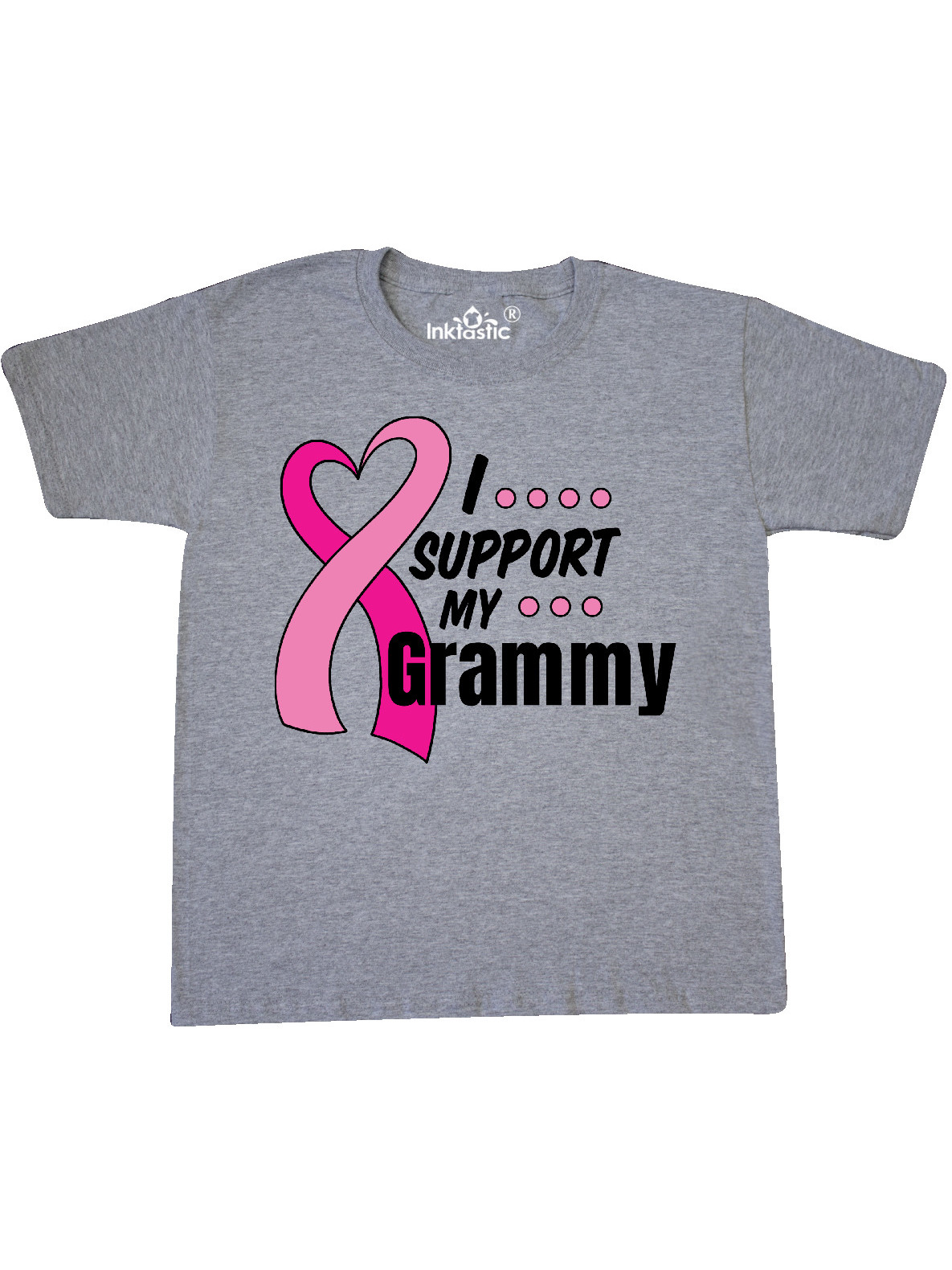 Inktastic Breast Cancer Awareness I Support My Grammy with Pink Ribbon Youth T-Shirt - Walmart.com