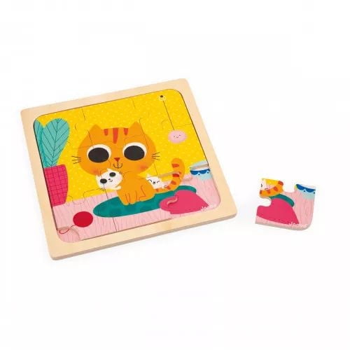 Click here for Janod - Peanut The Cat - 9 Piece Wooden Puzzle - 1... prices