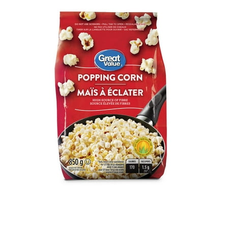 Great Value Popping Corn, 850 g - Walmart.ca