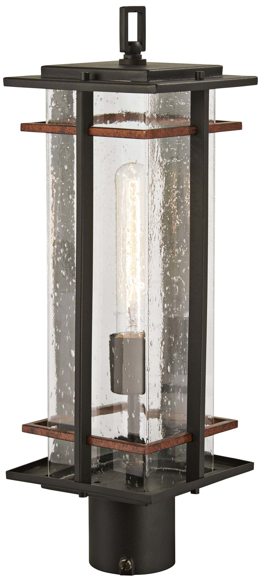Minka Lavery San Marcos 20 1/2" High Black and Copper Outdoor Post ...