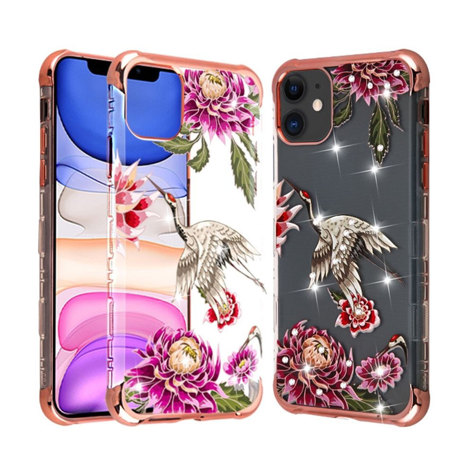 For Apple iPhone 11 Case, by Insten Tuff Klarity Lux Crane Hard Plastic ...