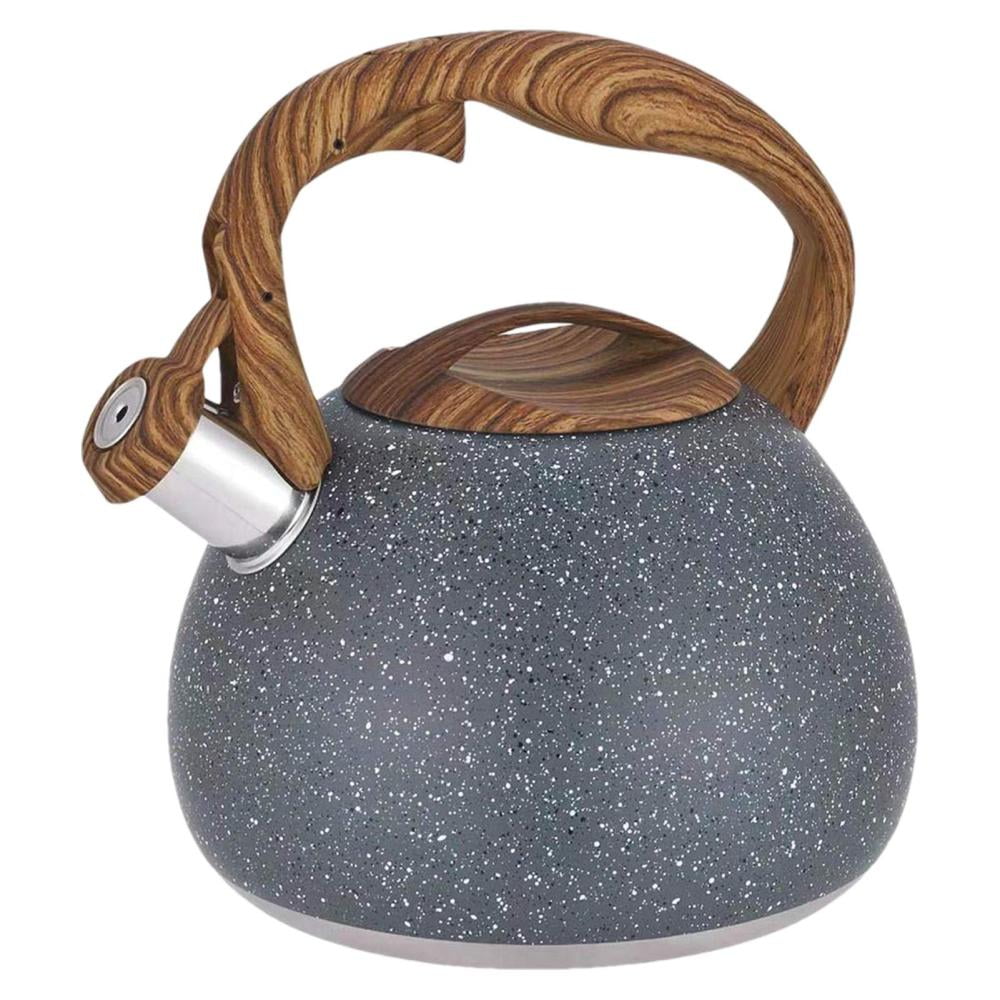 Whistling Tea Kettle | Stainless Steel Teapots for Stove Top | 3L Flat ...