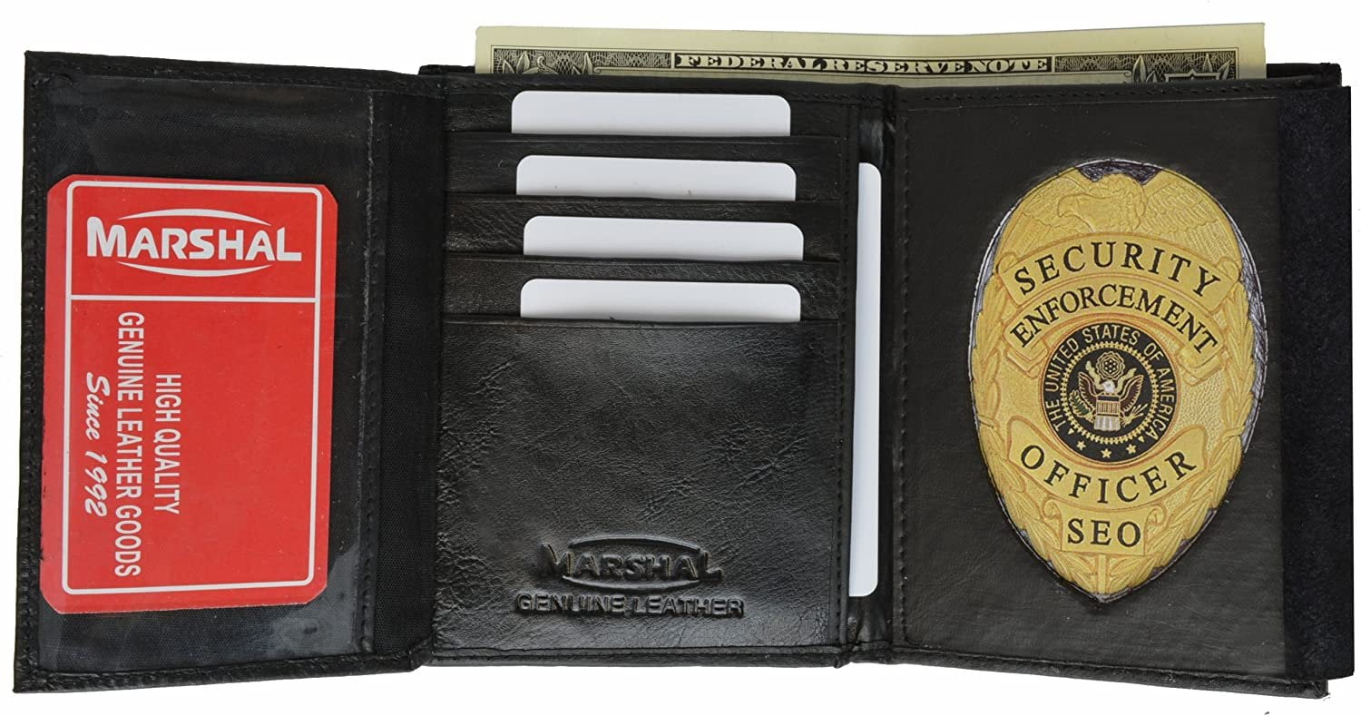 Marshal Tri Fold Police Wallet with Oval Badge Holder - Walmart.com