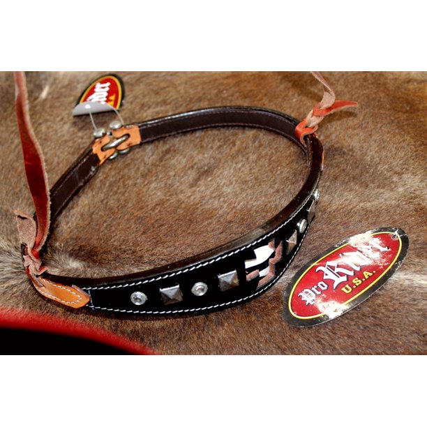 Horse Show Bridle Western Leather Barrel Racing Tack Rodeo NOSEBAND ...