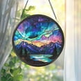 Aurora Borealis Glass Suncatcher, Northern Lights Window Decor ...