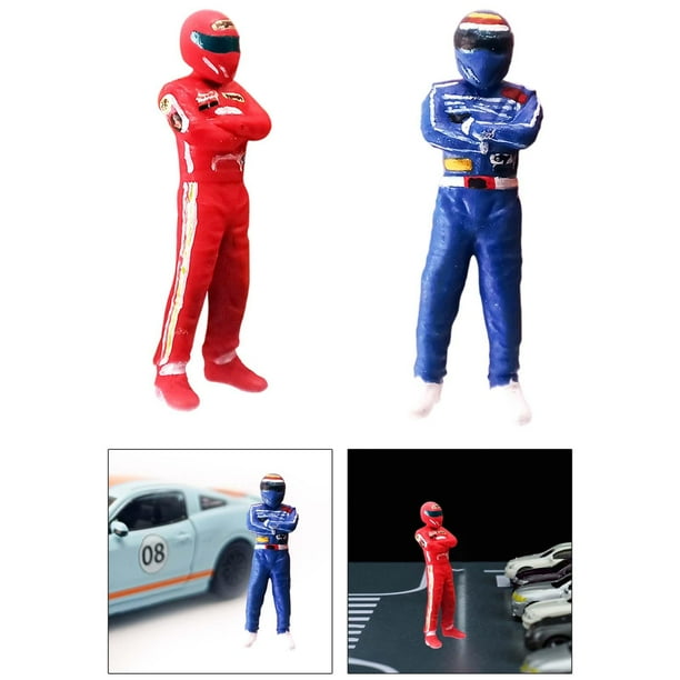 2/set 1:64 pintadas personas Racer Doll Racing Driver paisaje DIY ...