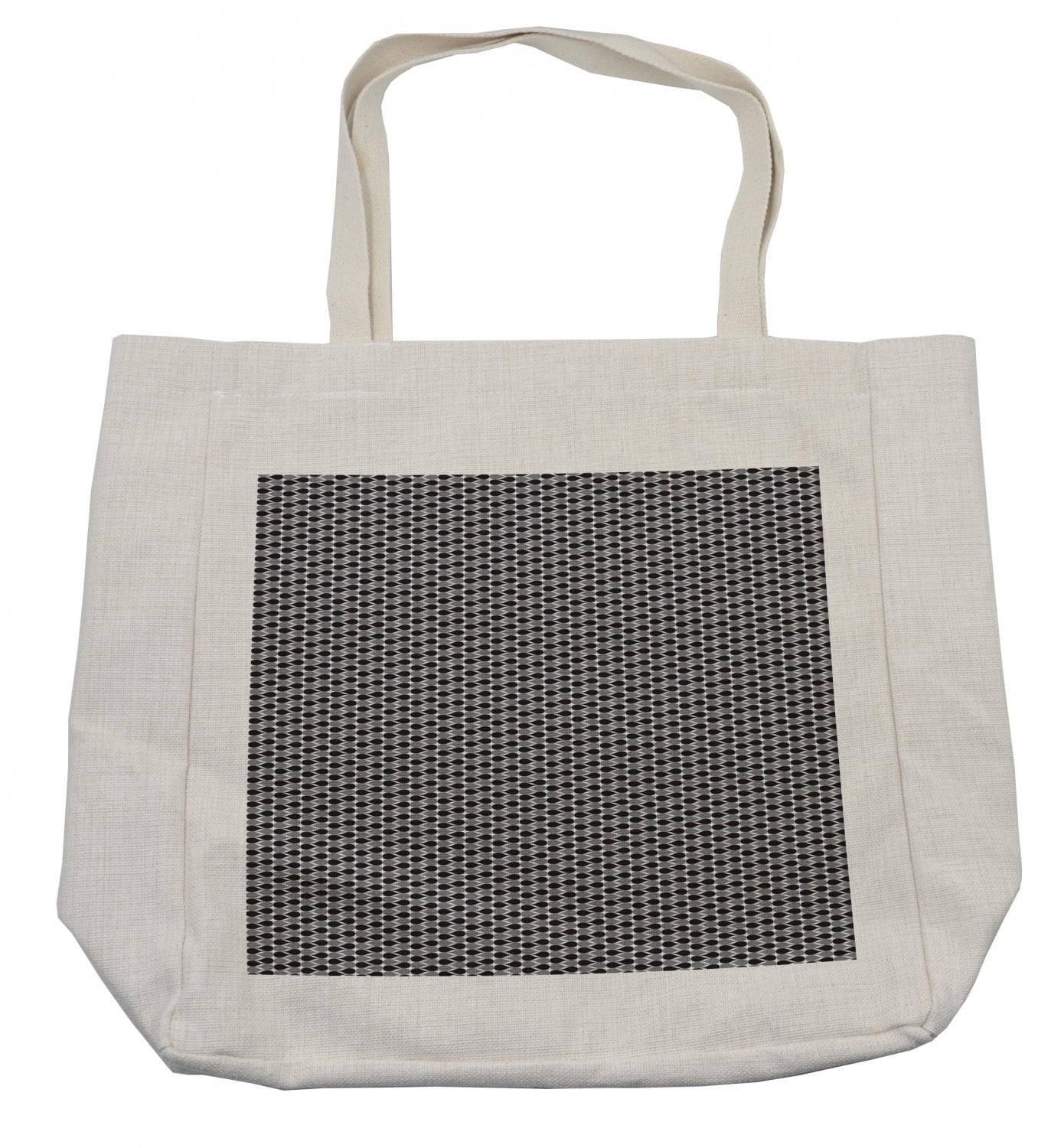 Retro Shopping Bag, Abstract Vintage Horizontally Line Wavy Ovals ...