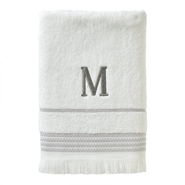 SKL Home Casual Monogram Bath Towel, "N", White - Walmart.com