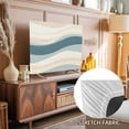 Abstract Wave Effect TV Dust Cover 50 Inch, Watercolor Blue Stripe ...