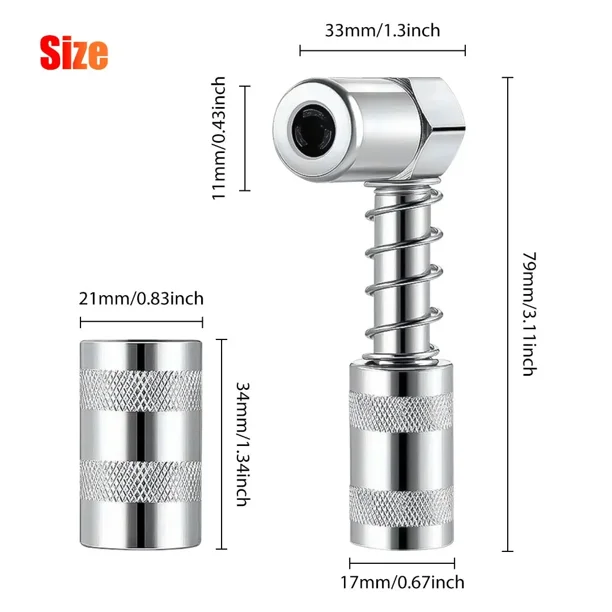 90 Degree Grease Nozzle Grease Gun Lubrication Tool Accessories Grease ...
