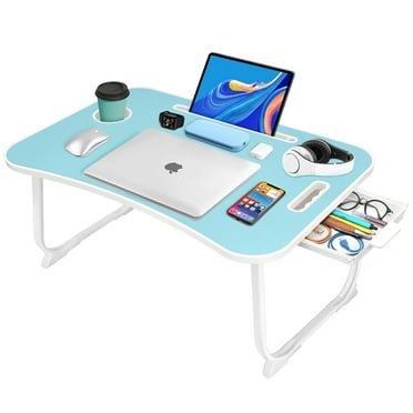 Soontrans Folding Laptop Desks Stand for Bed, Portable Bed Tray Table ...