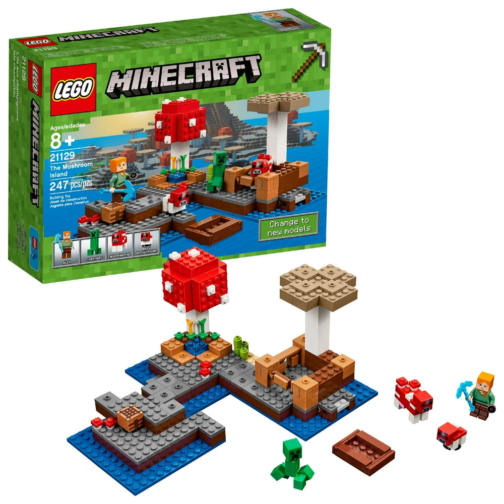 LEGO Minecraft The Mushroom Island 21129 (247 Pieces) - Walmart.com ...