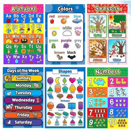 HTCM Educational Posters for Preschoolers & Kids Home School Nursery ...