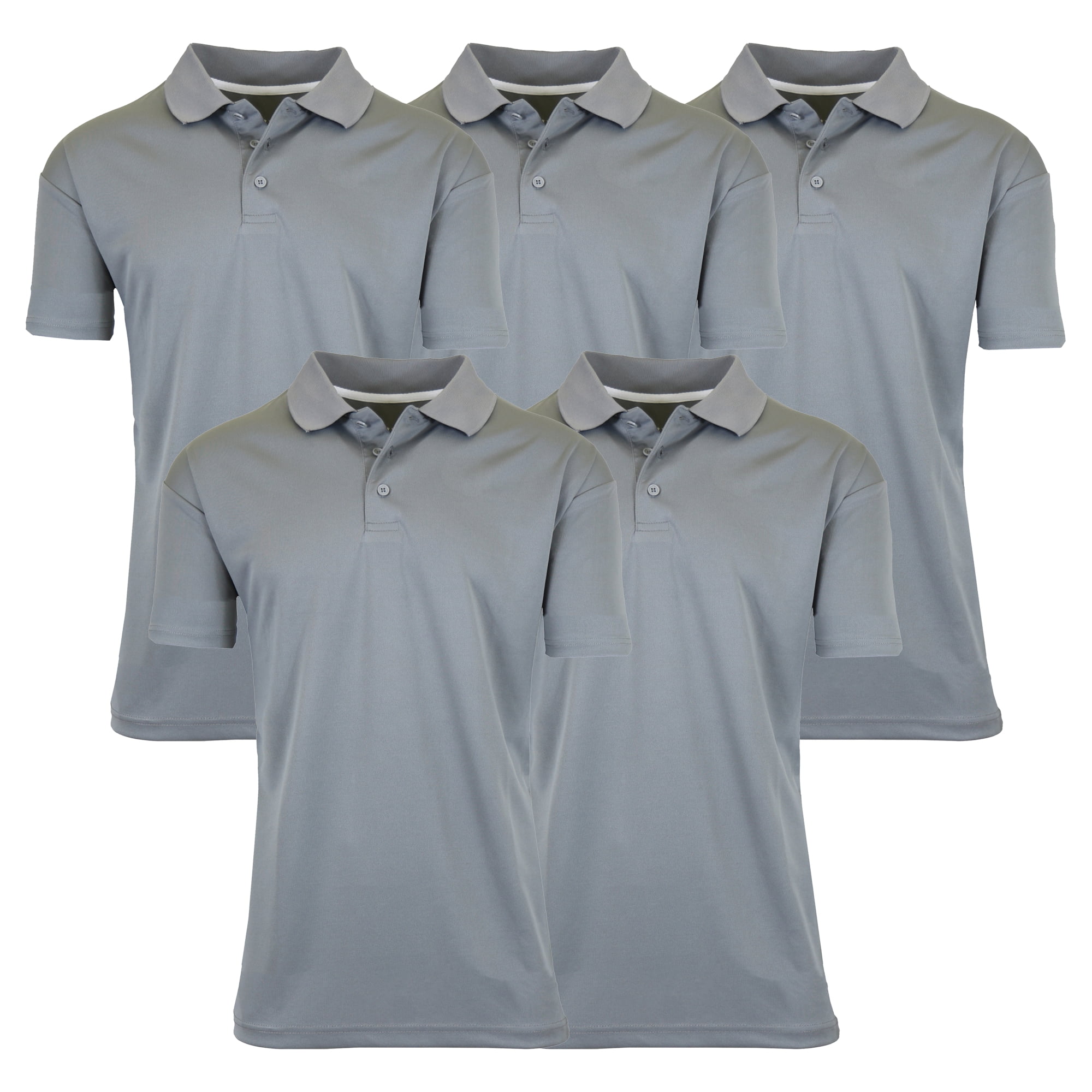 5-Pack Men's Dry Fit Moisture-Wicking Polo Shirt (S-3XL) - Walmart.com