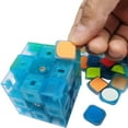 SHUYUE Blue Luminous Speed Cube 3x3x3, Glow in Dark Fluorescent Puzzle ...