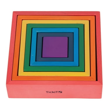 TickiT Wooden Rainbow Architect Triangles - Set of 7 - Walmart.com
