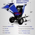 6-Inch 420cc 15HP Gas Powered Wood Chipper, E-Start, Leaf Branch ...