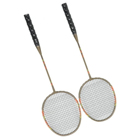 Badminton Racket, 2Pcs Iron Alloy Light Badminton Racquet Set One Piece ...