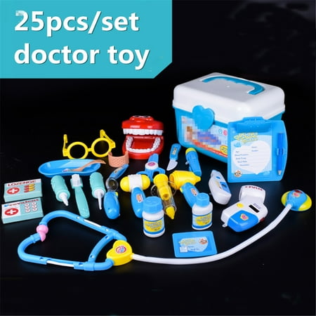 25Pcs Kids Pretending Doctor Medical Playing Set Light Role Play ...