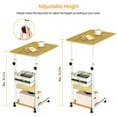 Snack Side Table, iMounTEK Rolling Height Adjustable Side Table with ...