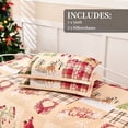 Green Essen 3 Piece Christmas Reindeer Bells Reversible Daybed Cover ...