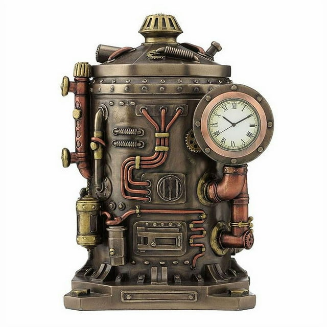 Steampunk Mysterious Container Clock - Home Accent Sculpture by ...