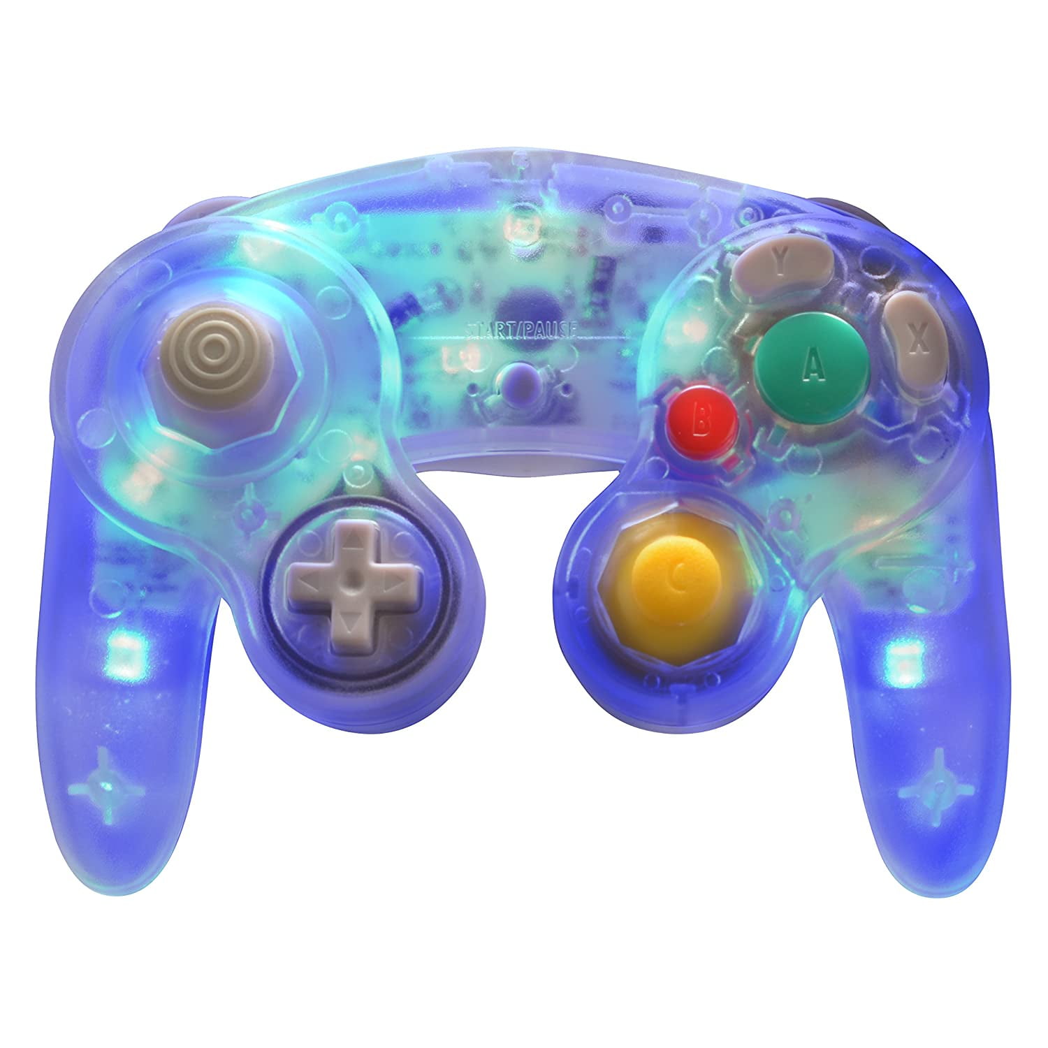 Control Retrolink estilo GameCube para PC Alambrico con LED azul ...