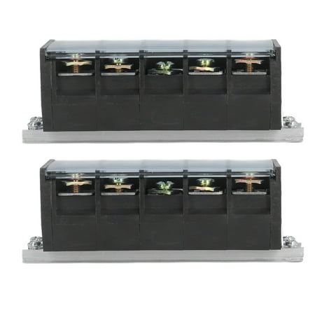 Terminal Block, Insulated 660V 100A Dual Rows Screw Terminal Block ...