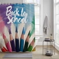 Back To School Shower Curtain for Bathroom, Colored Pencil Gradient ...