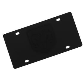 Dodge RAM Logo Black Metal License Plate Frame - Walmart.com - Walmart.com