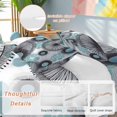 Blue Green Floral Comforter Set Queen Size, Boho Abstract Floral Teal ...